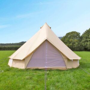 comfortable outdoor cotton canvas big family camping bell tent (diameter 5m)