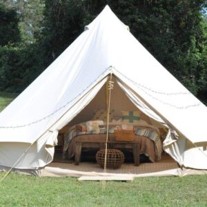 Comfortable Outdoor Cotton Canvas Big Family Camping Bell Tent (Diameter 5M)