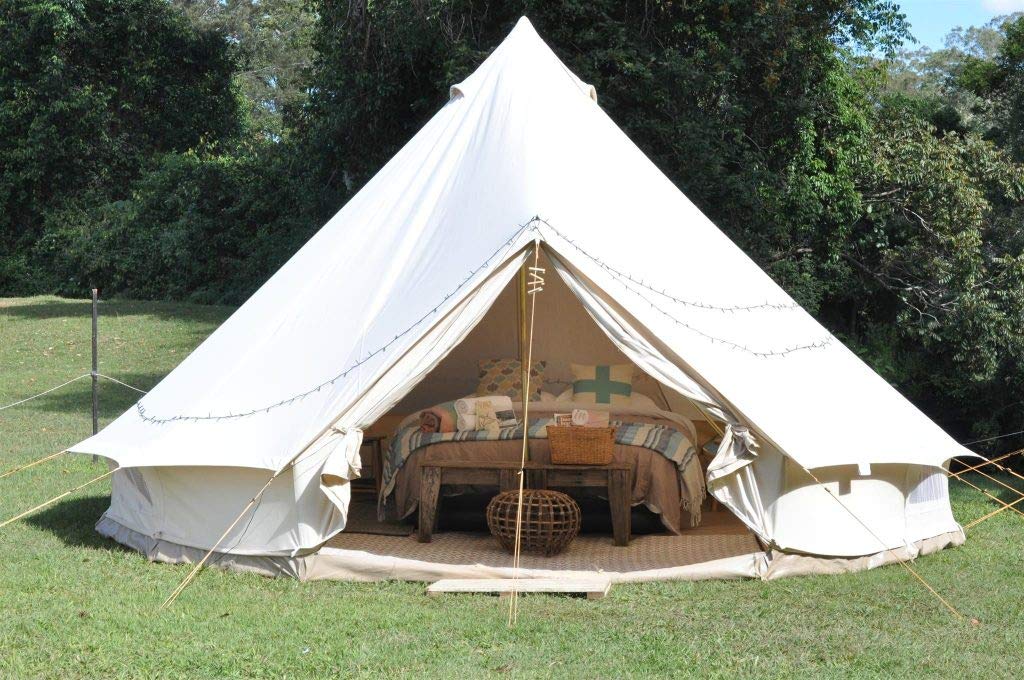 Comfortable Outdoor Cotton Canvas Big Family Camping Bell Tent (Diameter 5M)