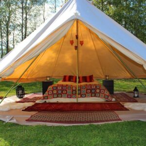 Comfortable Outdoor Cotton Canvas Big Family Camping Bell Tent (Diameter 5M)