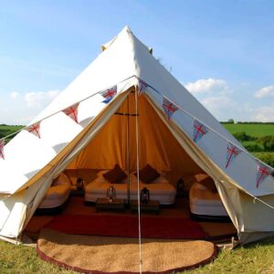 Comfortable Outdoor Cotton Canvas Big Family Camping Bell Tent (Diameter 5M)