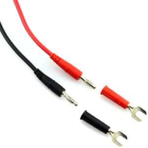 E-outstanding 1 PC 4-in-1 Banana Plug Test Lead Kits Alligator Clip for Electrical Testing 1m/3.3ft