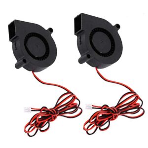 aceirmc 2pcs 5015 3d printer dc brushless blower cooling fan for reprap i3 cr-10 and other small appliances series repair replacement (24v)