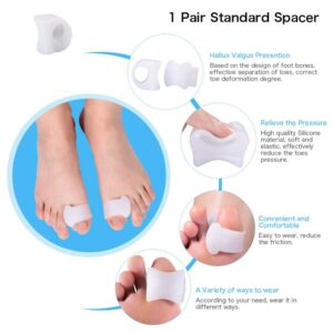 DRAMEDIC Bunion Corrector Splint Cushions Orthopedic Toe Separator Support Splint Turf Brace Spacer Straightener Protector Socks Relief Pain Treatment Elastic Hammer Toe Aid Alignment Insole