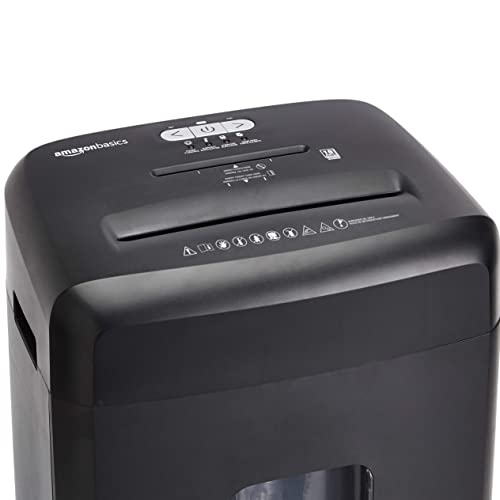 Amazon Basics 18 Sheet Cross Cut Paper, CD, and Credit Card Shredder, Black