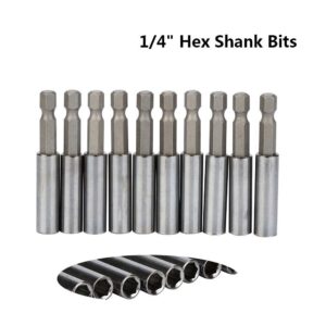 Yu2d 10x Hex Shockwave Magnetic Impact Screwdriver Bit Holder for DeWalt Makita Bosch