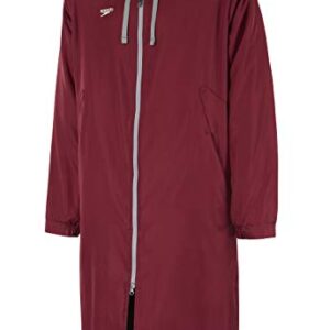 Speedo womens Parka Fleece Lined Team Colors Bomber Jacket, Speedo Maroon, Small US