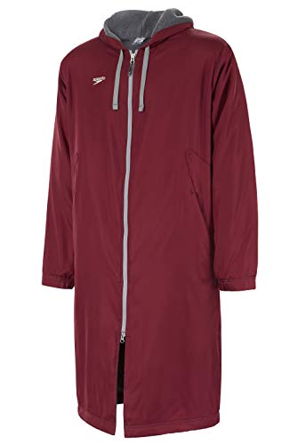 Speedo womens Parka Fleece Lined Team Colors Bomber Jacket, Speedo Maroon, Small US