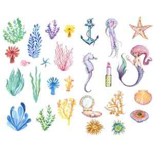 seasonstorm sea grass mermaid kawaii aesthetic pastel art agenda journal planner stationery stickers