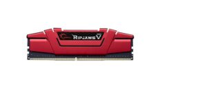 g.skill ripjaws v series ddr4 ram 8gb (1x8gb) 2666mt/s cl19-19-19-43 1.20v desktop computer memory udimm - red (f4-2666c19s-8gvr)