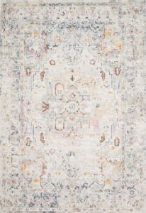 loloi ii clara collection cla-04 lt grey/multi 2'-5'' x 7'-7'' runner rug