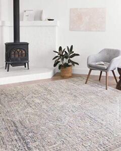 loloi ii lucia collection luc-01 grey/sunset 6'-8" x 8'-8" area rug