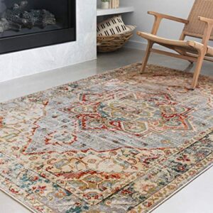 loloi ii isadora collection isa-02 oatmeal/multi, transitional 8'-0" x 10'-0" area rug