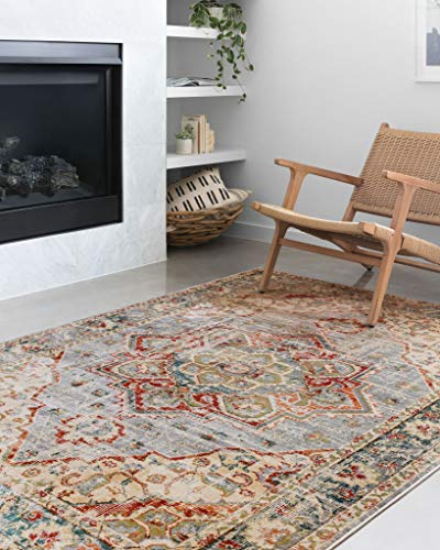 Loloi II Isadora Collection ISA-02 Oatmeal/Multi, Transitional 8'-0" x 10'-0" Area Rug