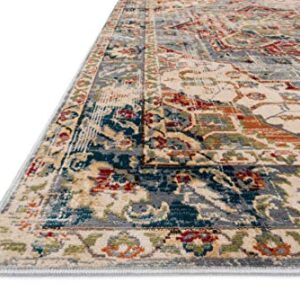 Loloi II Isadora Collection ISA-02 Oatmeal/Multi, Transitional 8'-0" x 10'-0" Area Rug