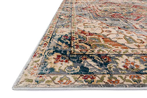 Loloi II Isadora Collection ISA-02 Oatmeal/Multi, Transitional 8'-0" x 10'-0" Area Rug