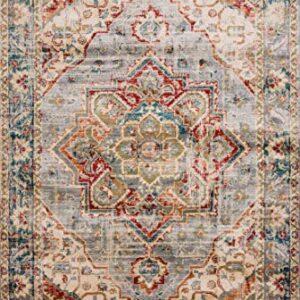 Loloi II Isadora Collection ISA-02 Oatmeal/Multi, Transitional 8'-0" x 10'-0" Area Rug