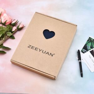 ZEEYUAN Leather Scrap Book DIY Photo Memory Book Scrapbook Photo Album 60 Pages (Rose Blue)