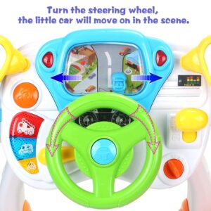 AMOSTING Pretend and Play Ride On Toys for Toddler Boys Girls Learning & Educational Baby Driver Toy Cars for Preschool Kids