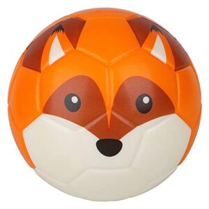 borpein pro mini soccer ball,6 inch animal style foam ball for kids, soft,environmental protection material (fox)