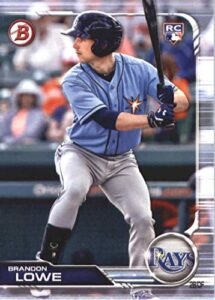 2019 bowman baseball #98 brandon lowe rc rookie card tampa bay rays official mlb trading card from topps