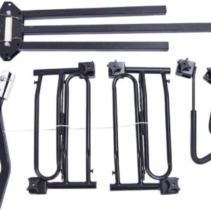 Goplus 2-Bike Hitch Mounted Rack, Hitch Bike Rack Carrier Fits 1-1/4" and 2" Hitch Receivers, Tray Style Smart Tilting Design Bicycle Rack