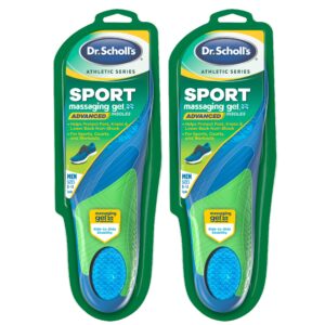 dr. scholl’s sport insoles (pack of 2) // superior shock absorption and arch support to reduce muscle fatigue and stress on lower body joints (for men's 8-14)