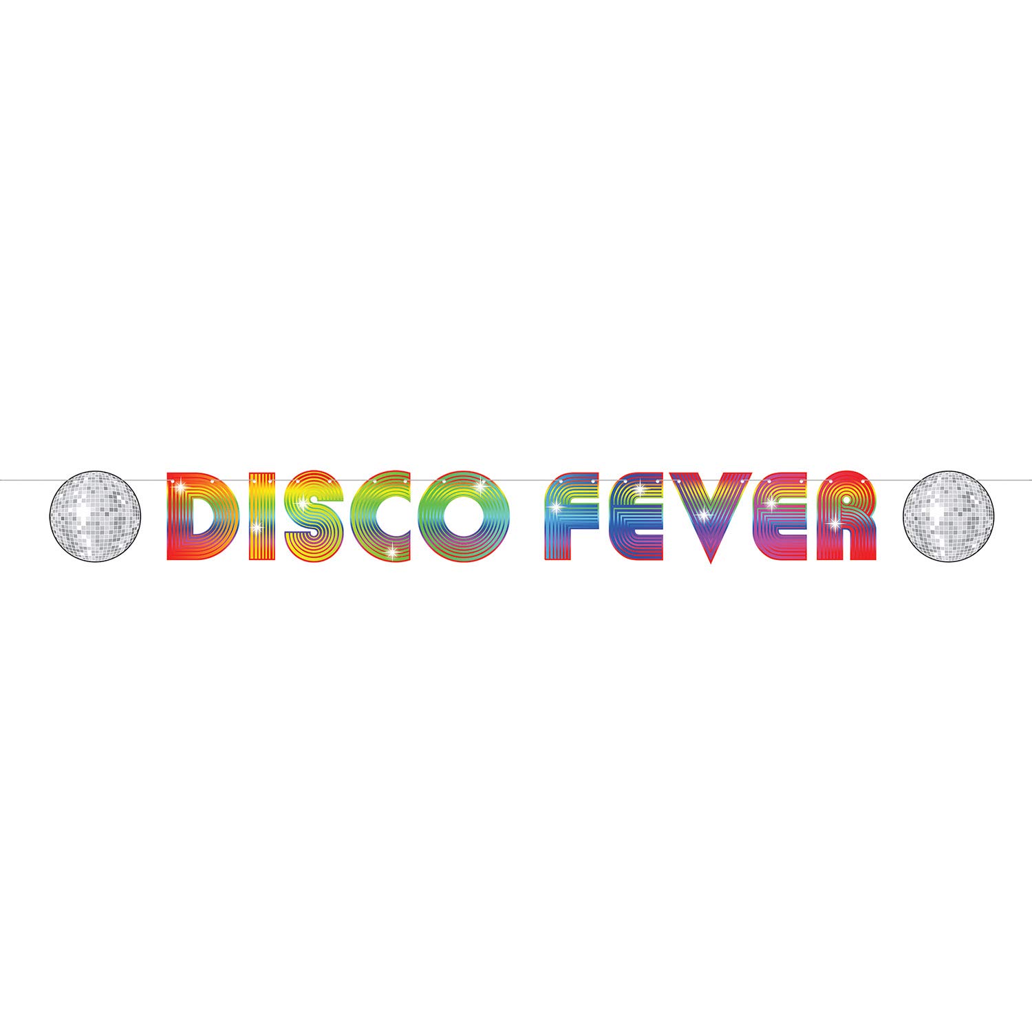 70's Party Decorations Set - Disco Fever Banner, Table Cover, Disco Ball Whirls, Retro Silhouette Cutouts – 70s Party Decorations and Soul Train Party Theme Decorations