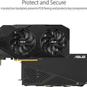 ASUS GeForce RTX 2060 Overclocked 6G GDDR6 Dual-Fan EVO Edition VR Ready HDMI DisplayPort DVI Graphics Card (DUAL-RTX2060-O6G-EVO)