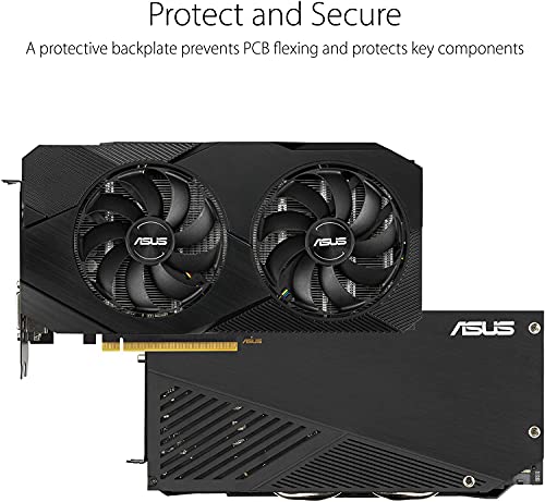 ASUS GeForce RTX 2060 Overclocked 6G GDDR6 Dual-Fan EVO Edition VR Ready HDMI DisplayPort DVI Graphics Card (DUAL-RTX2060-O6G-EVO)