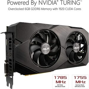 ASUS GeForce RTX 2060 Overclocked 6G GDDR6 Dual-Fan EVO Edition VR Ready HDMI DisplayPort DVI Graphics Card (DUAL-RTX2060-O6G-EVO)