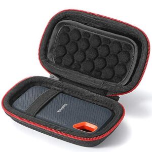 hard case for sandisk 250gb / 500gb / 1tb / 2tb extreme portable ssd sdssde60, carrying storage bag - not fit for sandisk extreme pro ssd