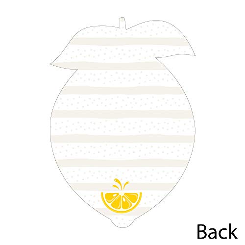 Big Dot of Happiness So Fresh - Lemon Shaped Citrus Party Thank You Note Cards with Envelopes - Set of 12