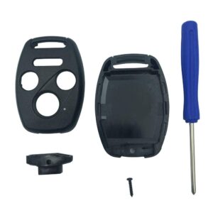 Replacement Key Fob Shell Case Fit for Honda Accord Civic Ex Pilot Cr-v Ridgeline Keyless Entry Remote Key Housing