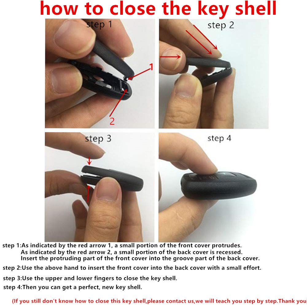 Replacement Key Fob Shell Case Fit for Honda Accord Civic Ex Pilot Cr-v Ridgeline Keyless Entry Remote Key Housing