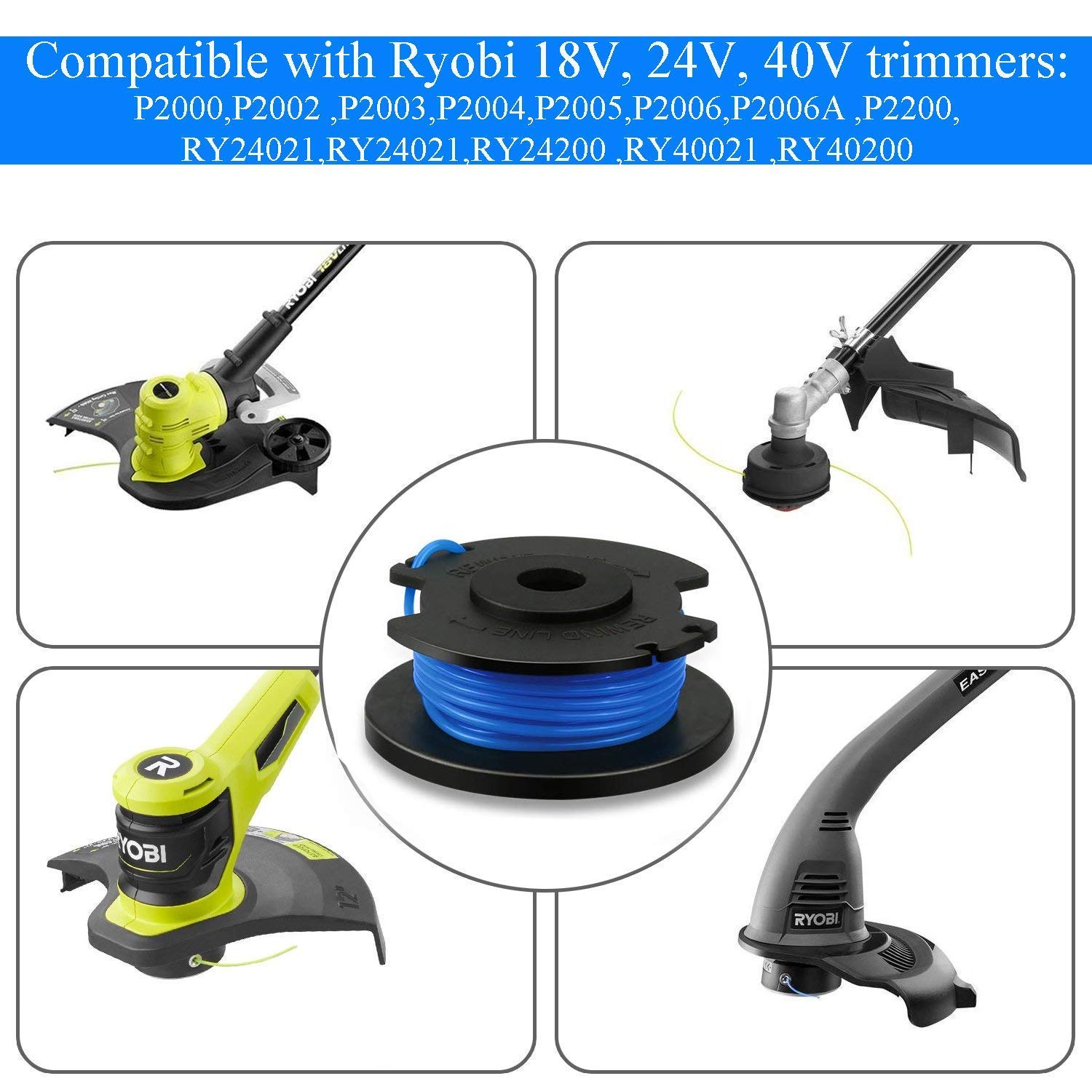 THTEN Replacement Cap,Ryobi 993373001 AC14HCA One+ Replacement Spool Cap for Ryobi One+ 18V, 24V, 40V Cordless Trimmers