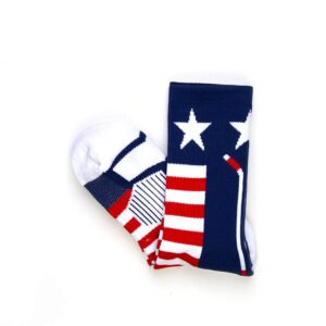 ChalkTalkSPORTS Hockey Woven Mid-Calf Socks | USA | Red & White & Blue