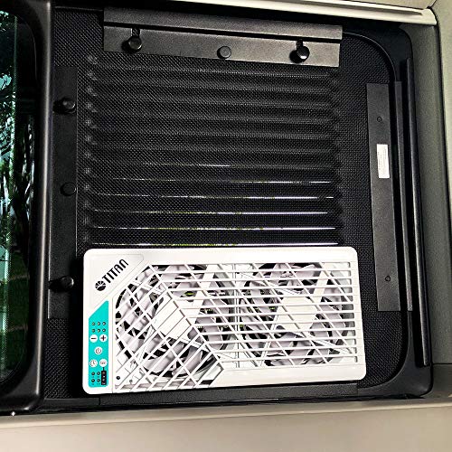 TITAN Silent Roof Fan 12V DC 140mm Double Reversible Roof Window Fan with Wireless Controller for RV Motorhome -TTC-SC21/V3