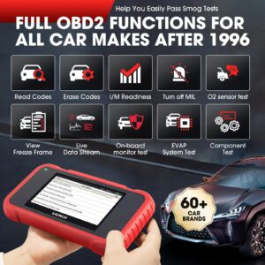 LAUNCH CRP123E OBD2 Scanner Engine Transmission ABS SRS Scan Tool,Code Reader with Oil Reset,SAS Reset,Throttle Adaptation,Wi-Fi Update,AUTO VIN,Car Diagnostic Tool for All Cars,Upgraded Ver.of CRP123