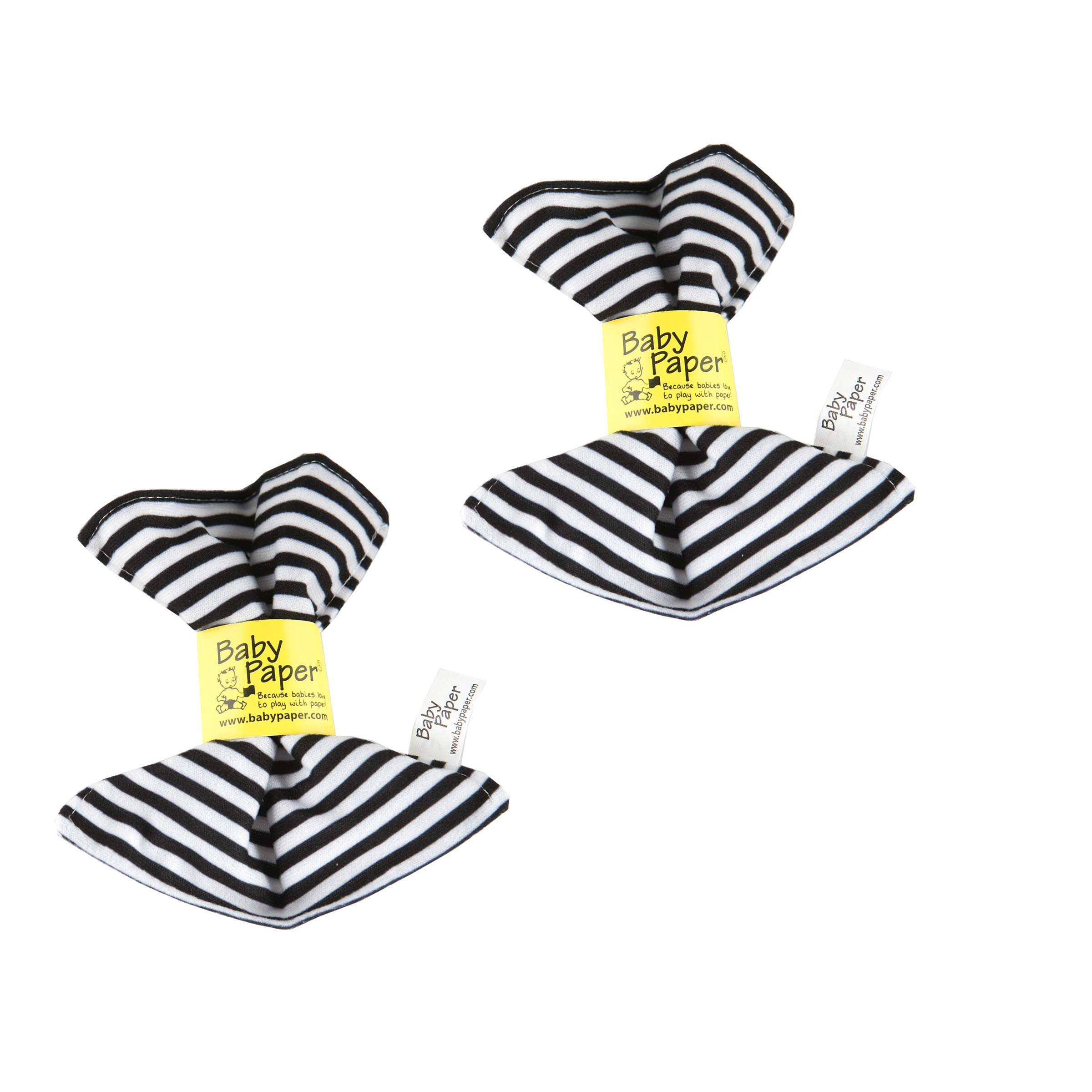 Baby Paper - 2 Pack of Crinkly Baby Toy - Black & White Stripe