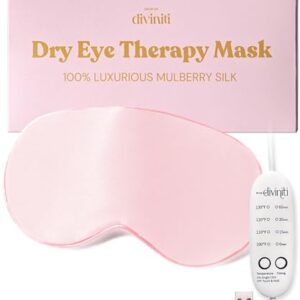 Heated Eye Mask for Dry Eye Relief - Stye Eye Treatment, Sinus Eyemask, Electric Eye Mask for Dry Eyes Moist Heat, Dry Eye Masks with Moist Heat Warming Compress Eye Mask - Warm Compress - Pink