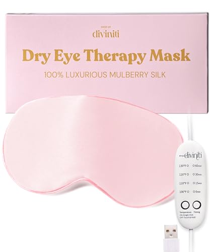 Heated Eye Mask for Dry Eye Relief - Stye Eye Treatment, Sinus Eyemask, Electric Eye Mask for Dry Eyes Moist Heat, Dry Eye Masks with Moist Heat Warming Compress Eye Mask - Warm Compress - Pink