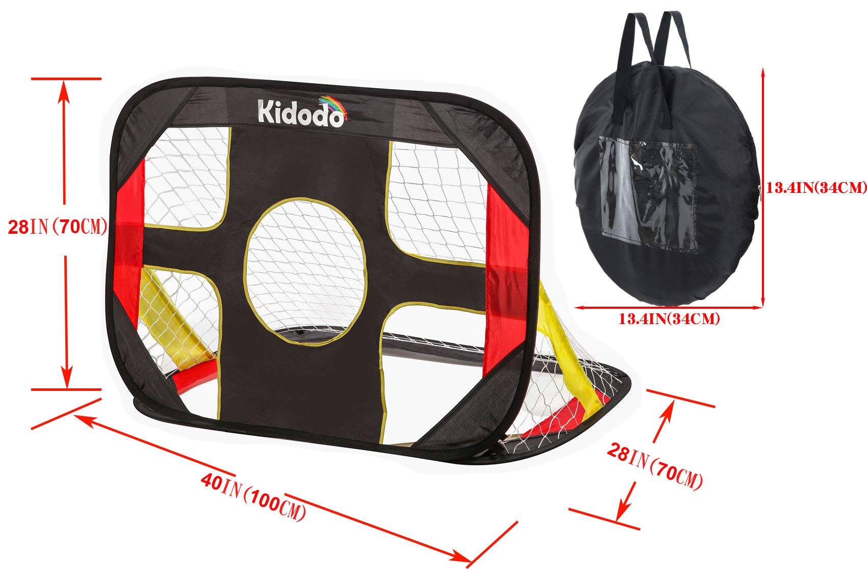 Kidodo Soccer Goal for Backyard Kids Soccer Goals for Kids pop up Soccer Goal net for Toddler Goal net Targets Portable Soccer Goal net Mini Soccer Goal Training Football 1 Goal