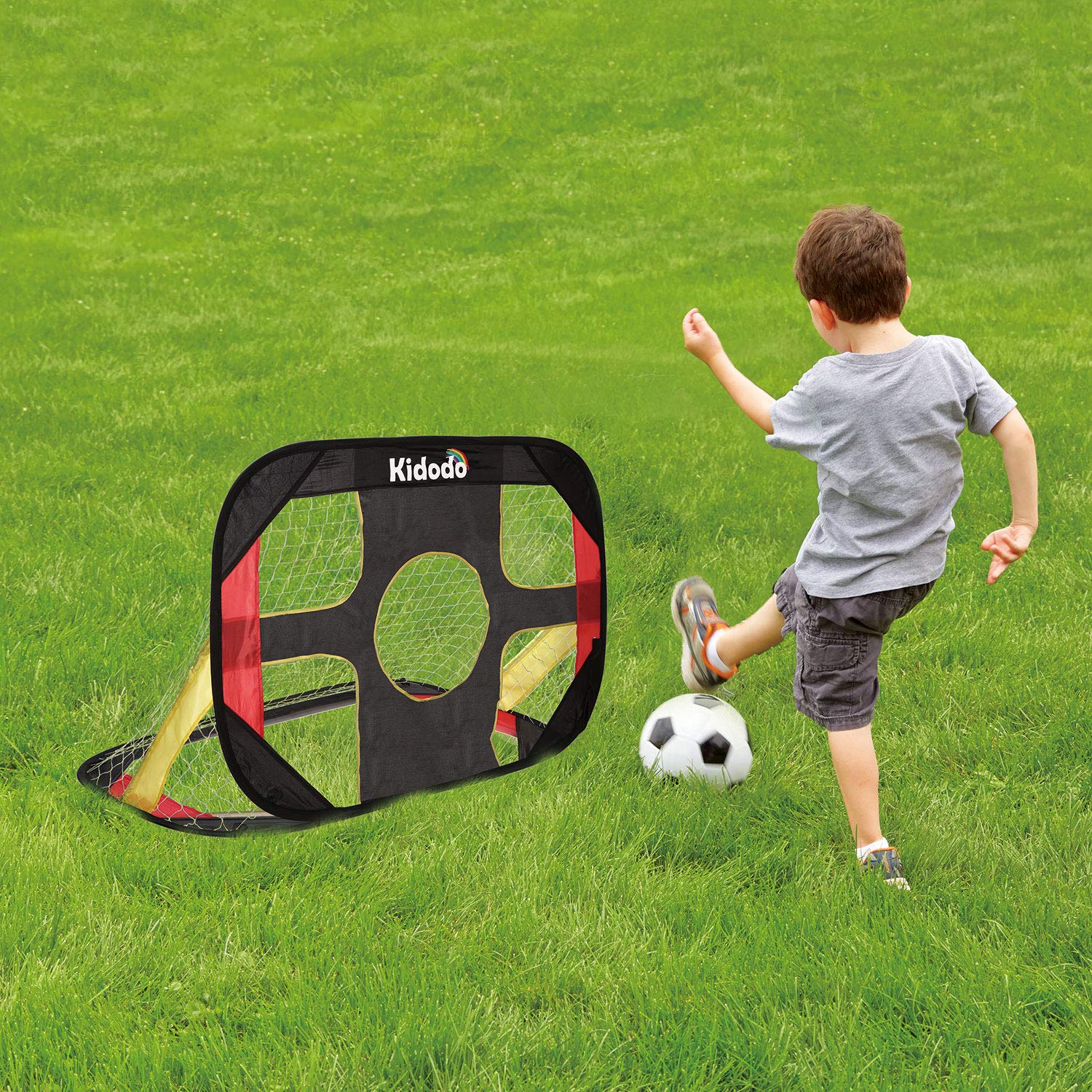 Kidodo Soccer Goal for Backyard Kids Soccer Goals for Kids pop up Soccer Goal net for Toddler Goal net Targets Portable Soccer Goal net Mini Soccer Goal Training Football 1 Goal