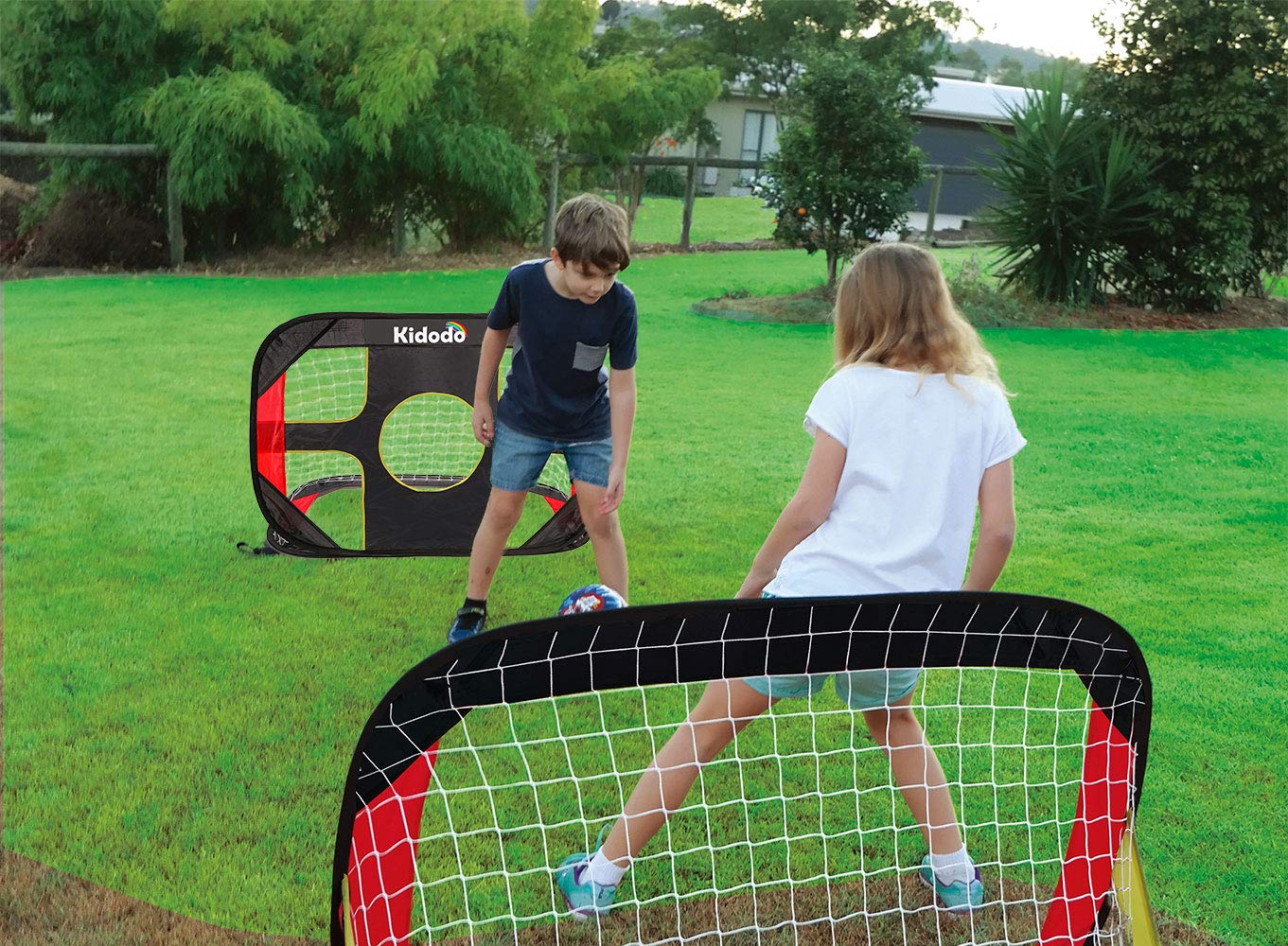 Kidodo Soccer Goal for Backyard Kids Soccer Goals for Kids pop up Soccer Goal net for Toddler Goal net Targets Portable Soccer Goal net Mini Soccer Goal Training Football 1 Goal