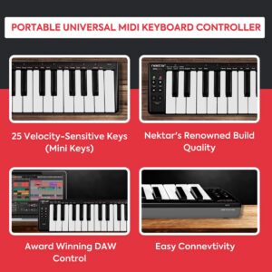 Nektar SE25 | USB MIDI Controller Keyboard with Nektar DAW Integration Black