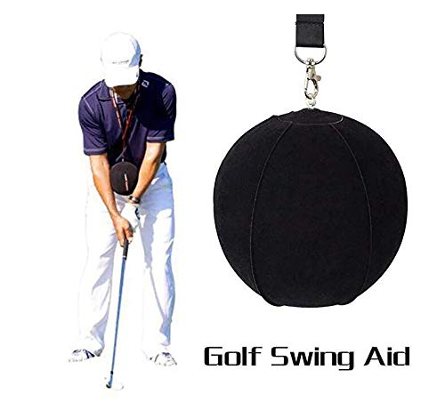 LIQIWI Golf Swing Trainer Aid Assist Posture Correction Training Golf Smart Inflatable Ball (Black)