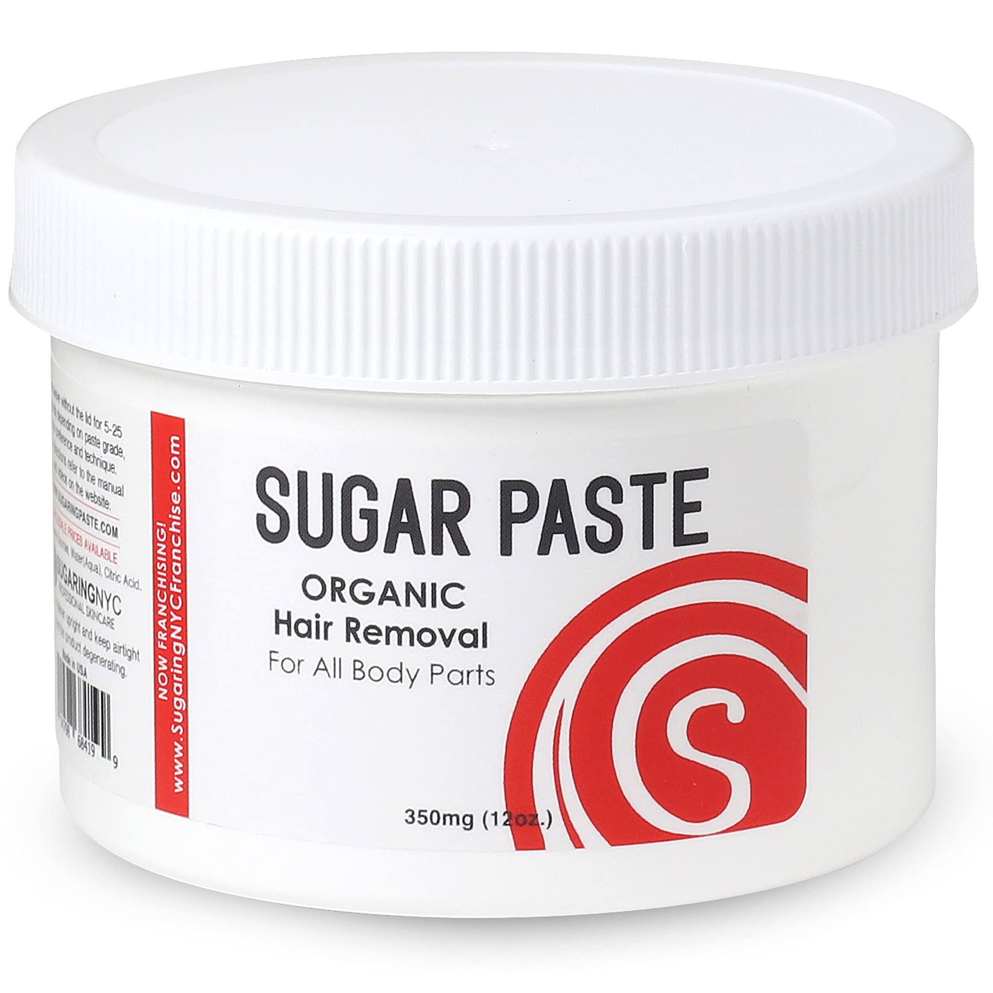 Sugar Paste Organic Waxing for Bikini Area and Brazilian + Applicator and Set of Gloves for Sugaring