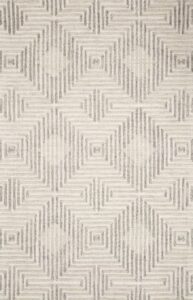 loloi ehren collection ehr-02 grey/silver 2'-6" x 7'-6" runner rug