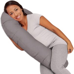 leachco snoogle mini compact side sleeper, shadow gray